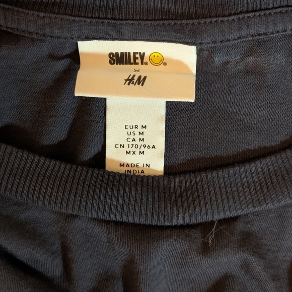 H&M | Shirts & Tops | Hm Oversized Tshirt Smiley | Poshmark
